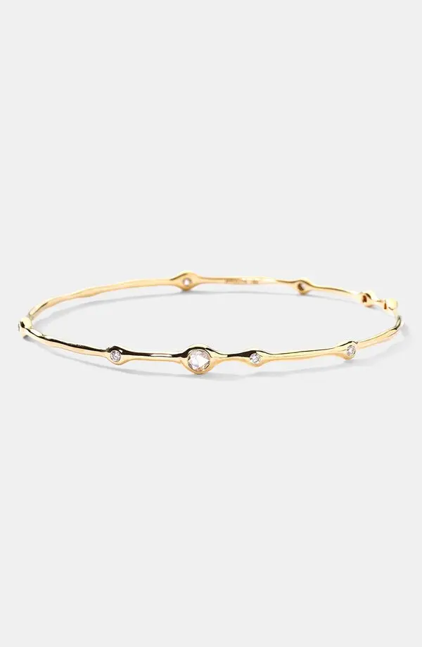 Ippolita Stardust' Diamond & 18k Gold Bangle - Yellow Gold | Editorialist